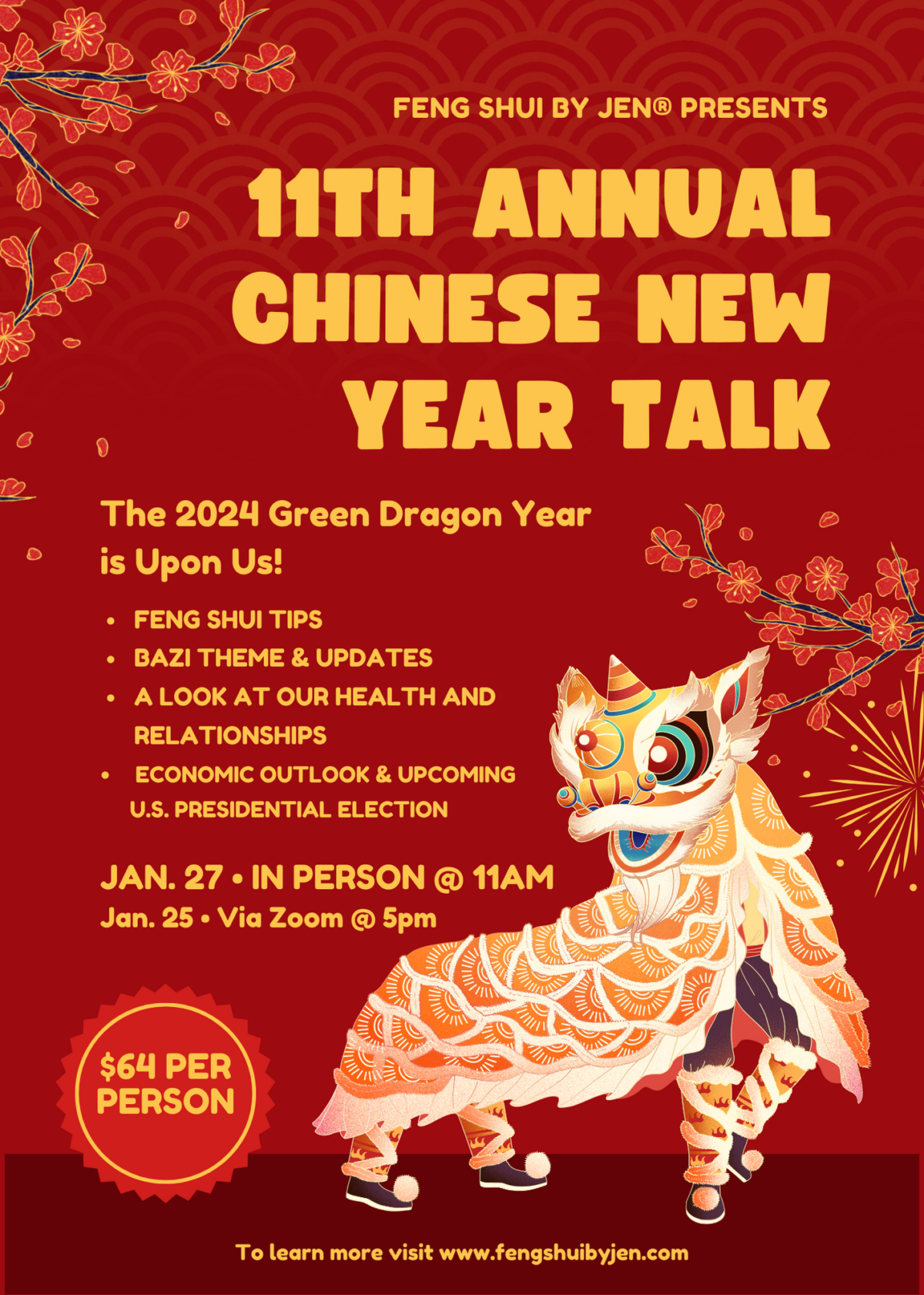 Calendar of Events – Feng Shui By Jen®